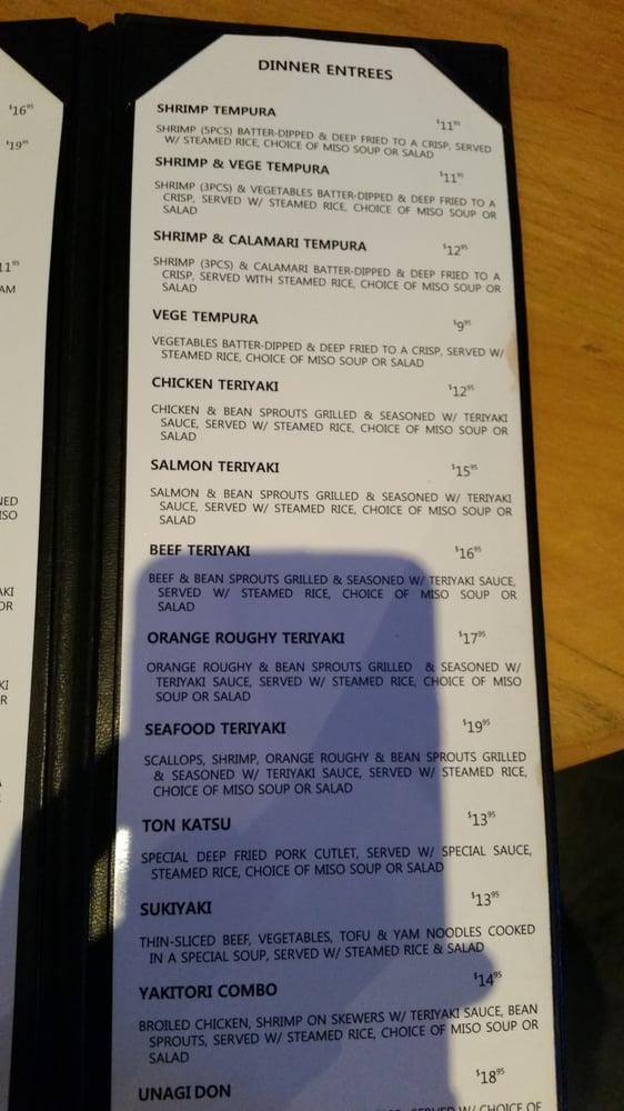 Menu at Shogun Palace restaurant, Bakersfield