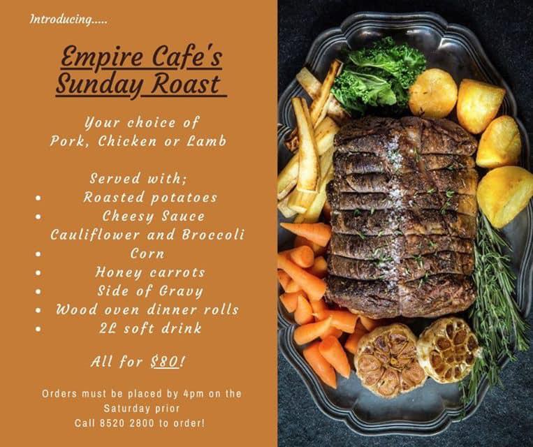 Menu at Empire Cafe, Two Wells