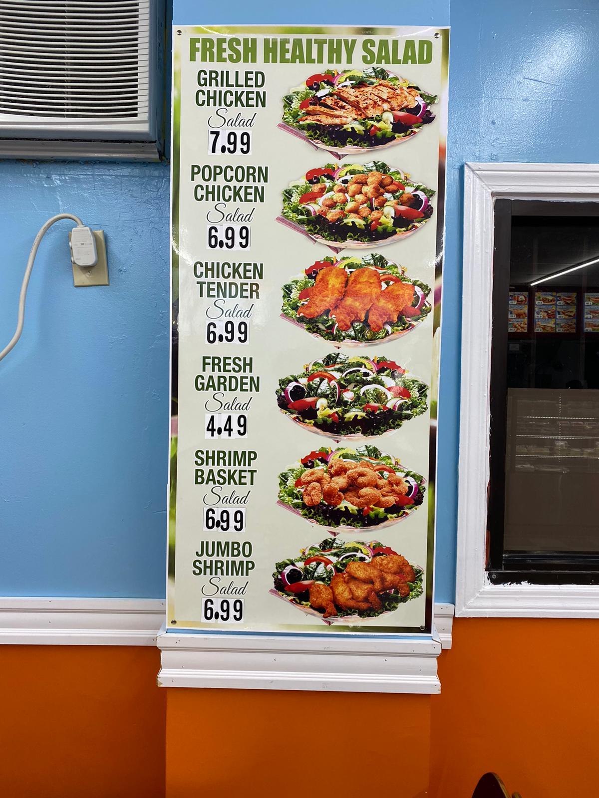 Menu at Kennedy Fried Chicken fast food, Manchester