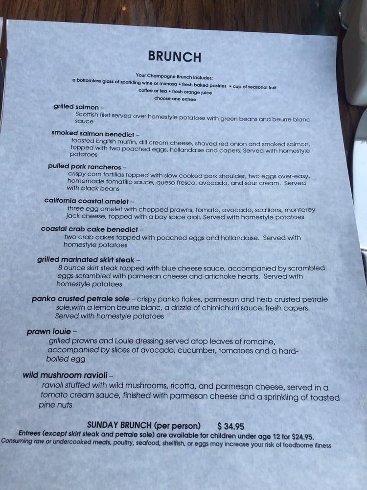 Menu at Moss Beach Distillery restaurant, Moss Beach