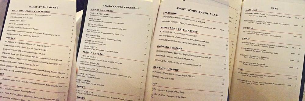 Menu at Spago pub & bar, Beverly Hills, 176 N Canon Dr
