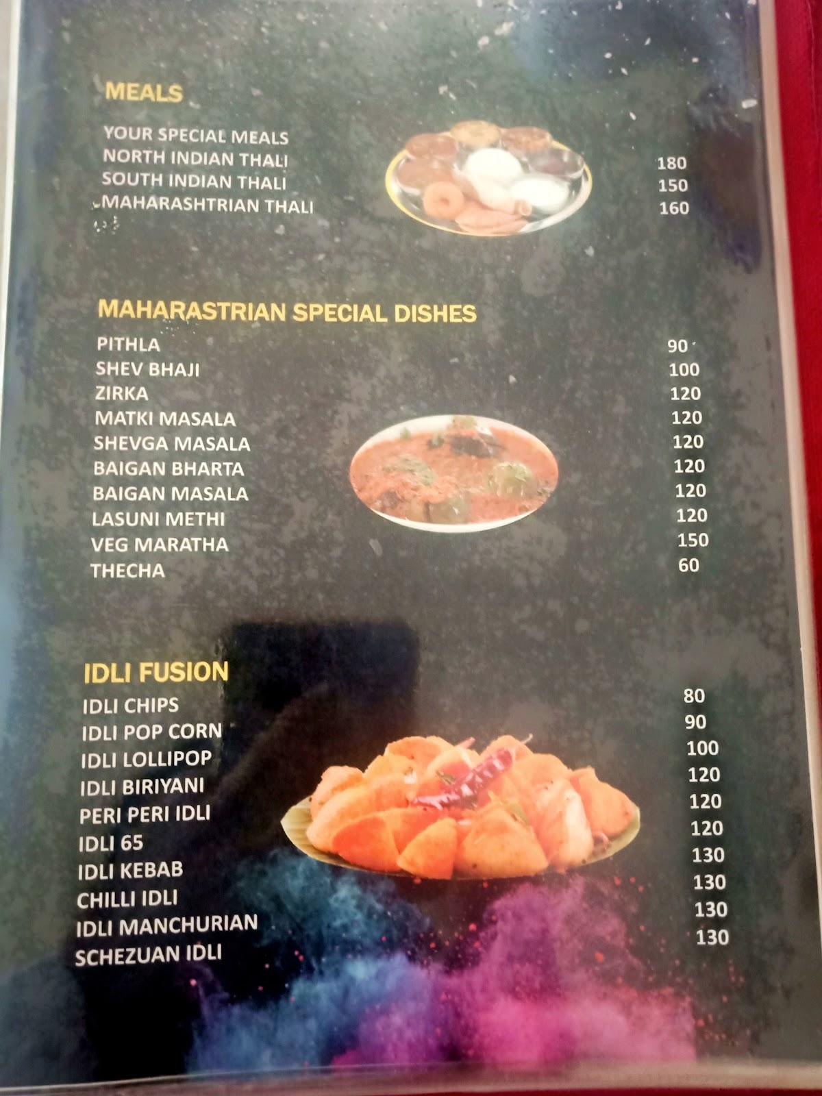 Menu at Mr Idli Restaurant, Umbraj