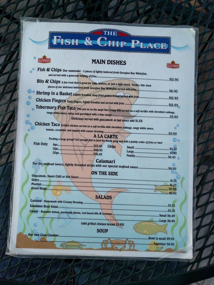 Menu at The Fish & Chip Place restaurant, Tobermory