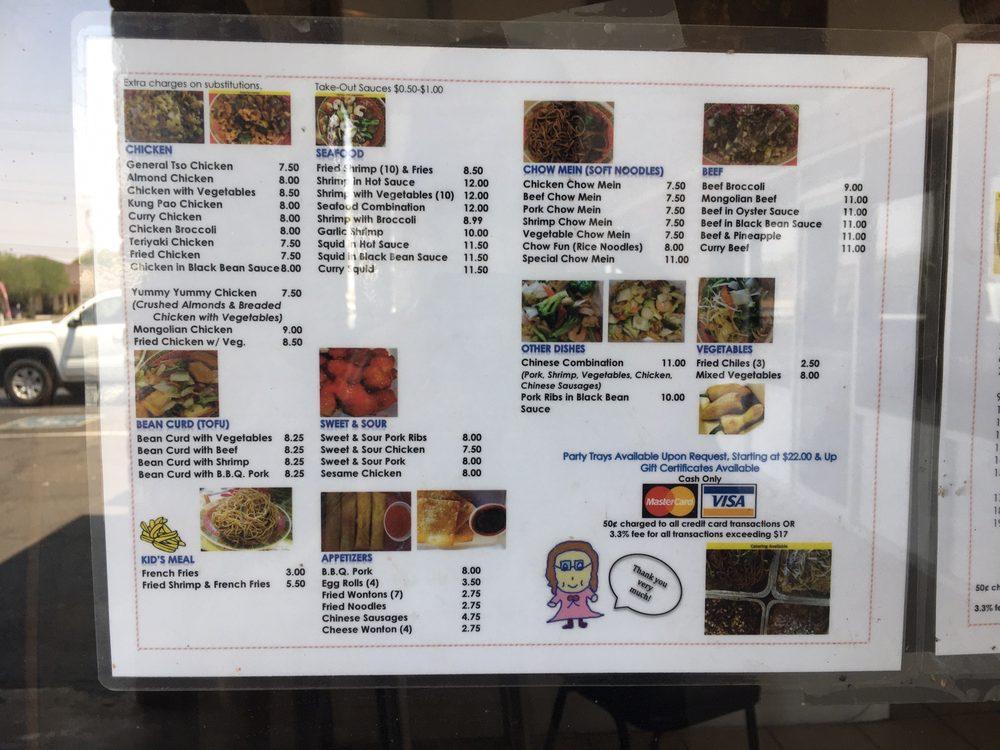 Menu at Yummy Yummy restaurant, Yuma, S Avenue A # 23
