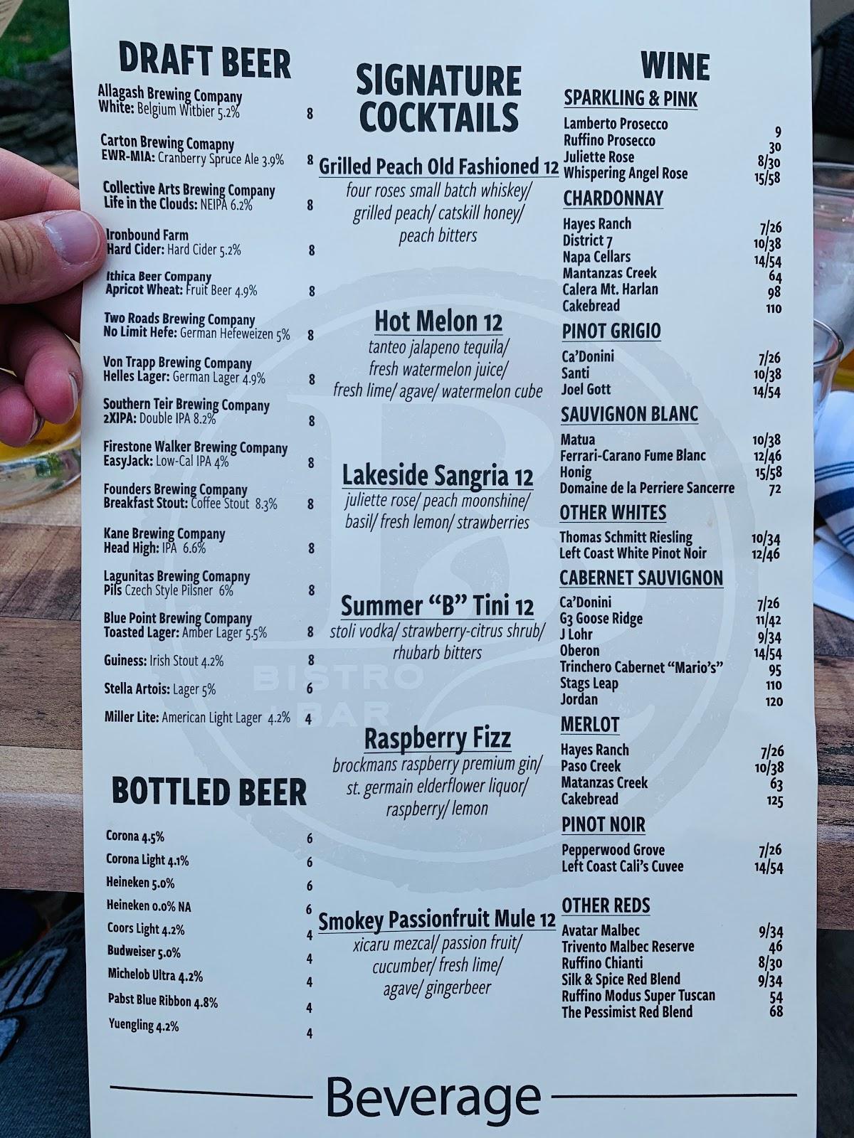 Menu at B2 Bistro + Bar, North Brunswick Township