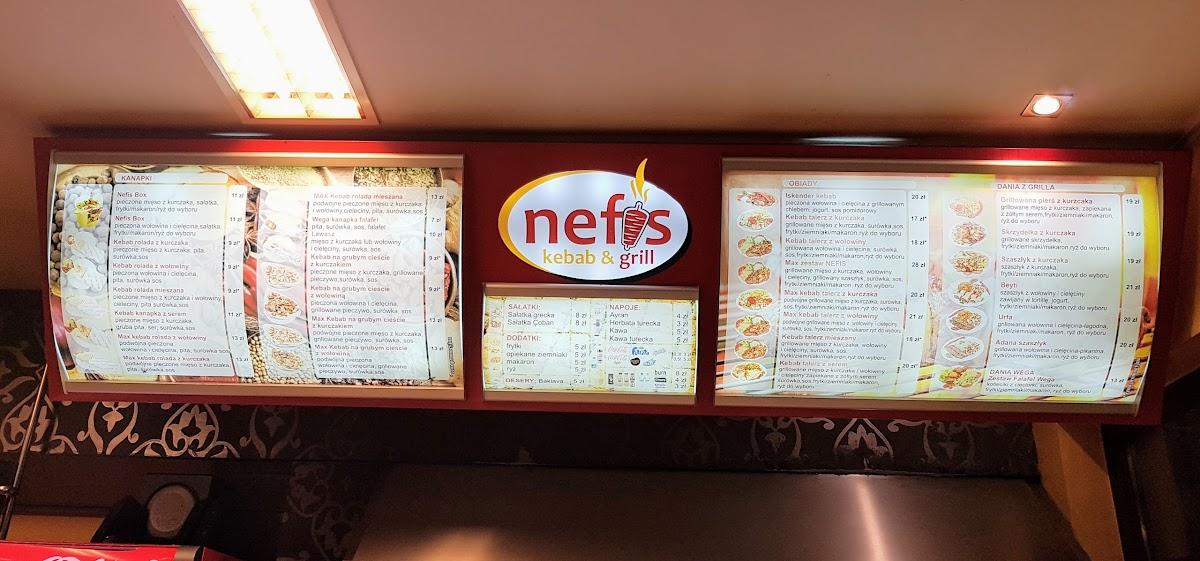 Menu at Nefis Kebab & Grill restaurant, Otwock