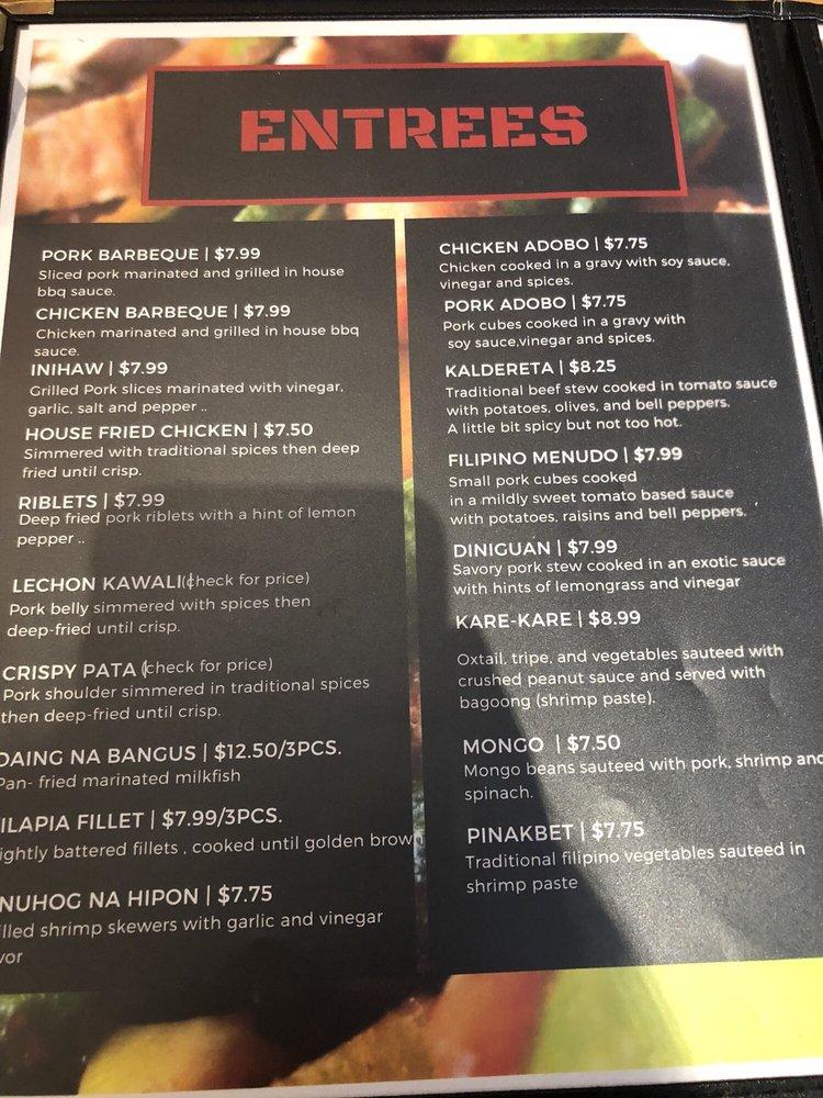 Menu at Best Lumpia BBQ, Stockton, Thornton Rd J