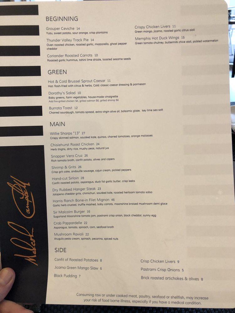 Menu at Blue Flame pub & bar, Daytona Beach