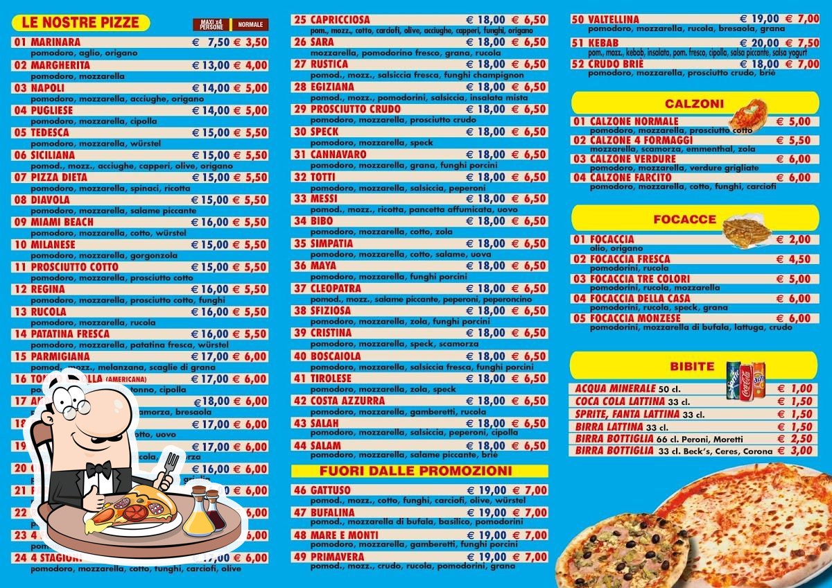 Mondo pizza, Varese - Menu del ristorante, prezzi e recensioni