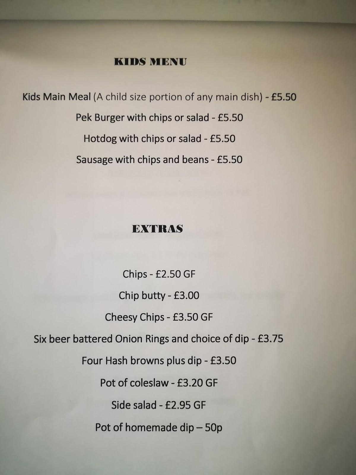 Menu at Planet Earth Kitchen restaurant, Folkestone