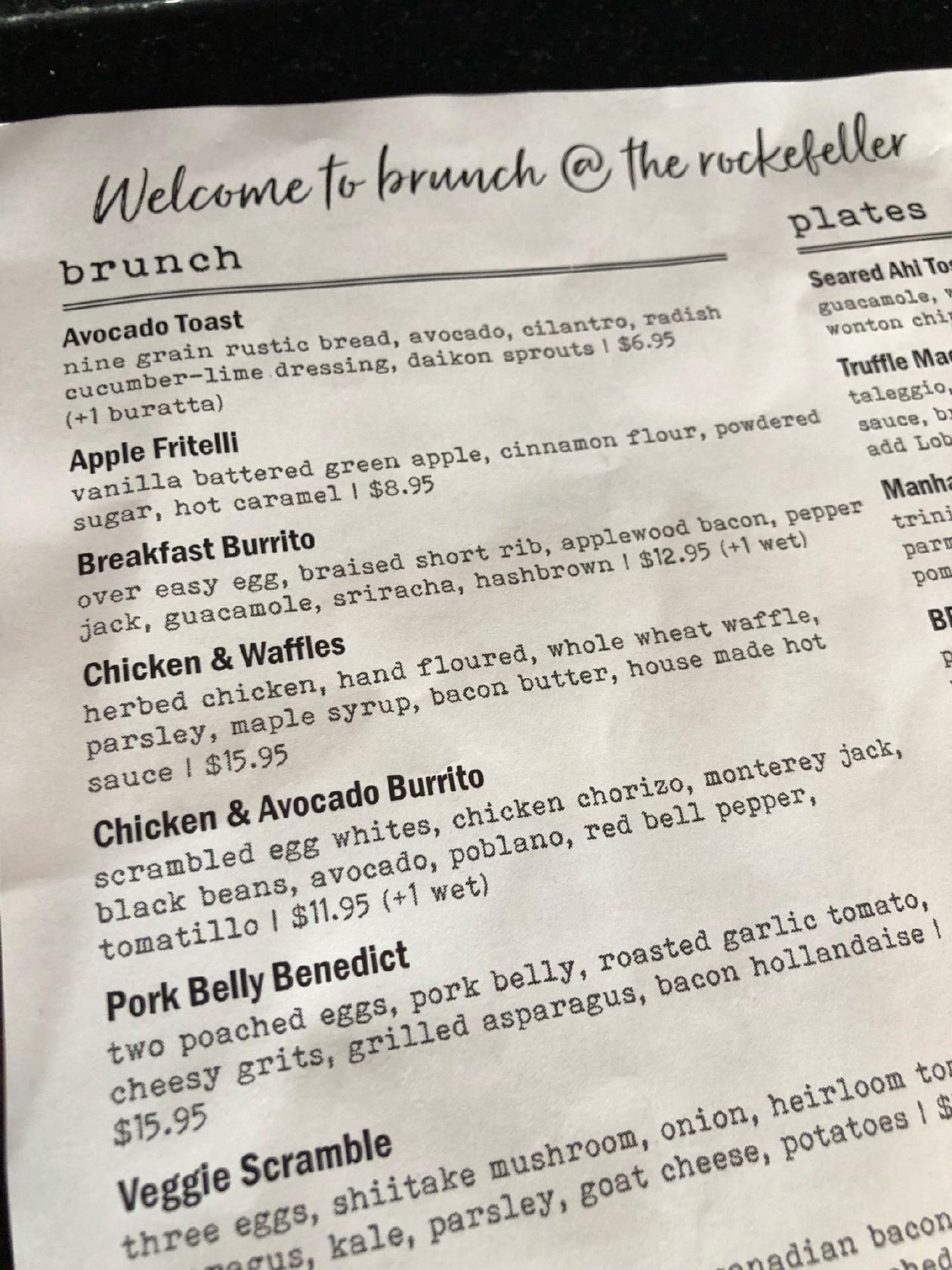 Menu at Rockefeller - Redondo Beach pub & bar, Redondo Beach