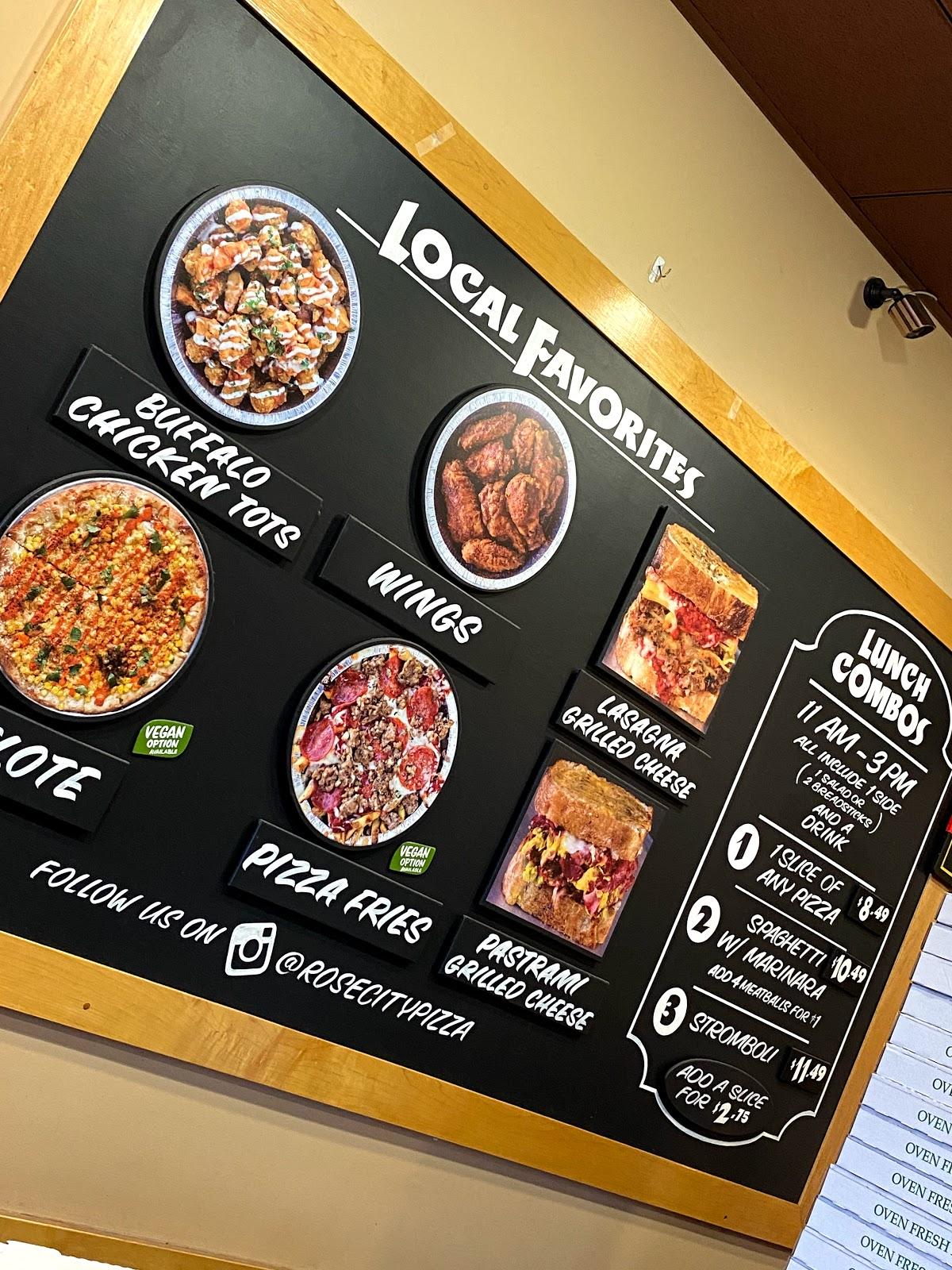Menu at Rose City Pizza pizzeria, Rosemead