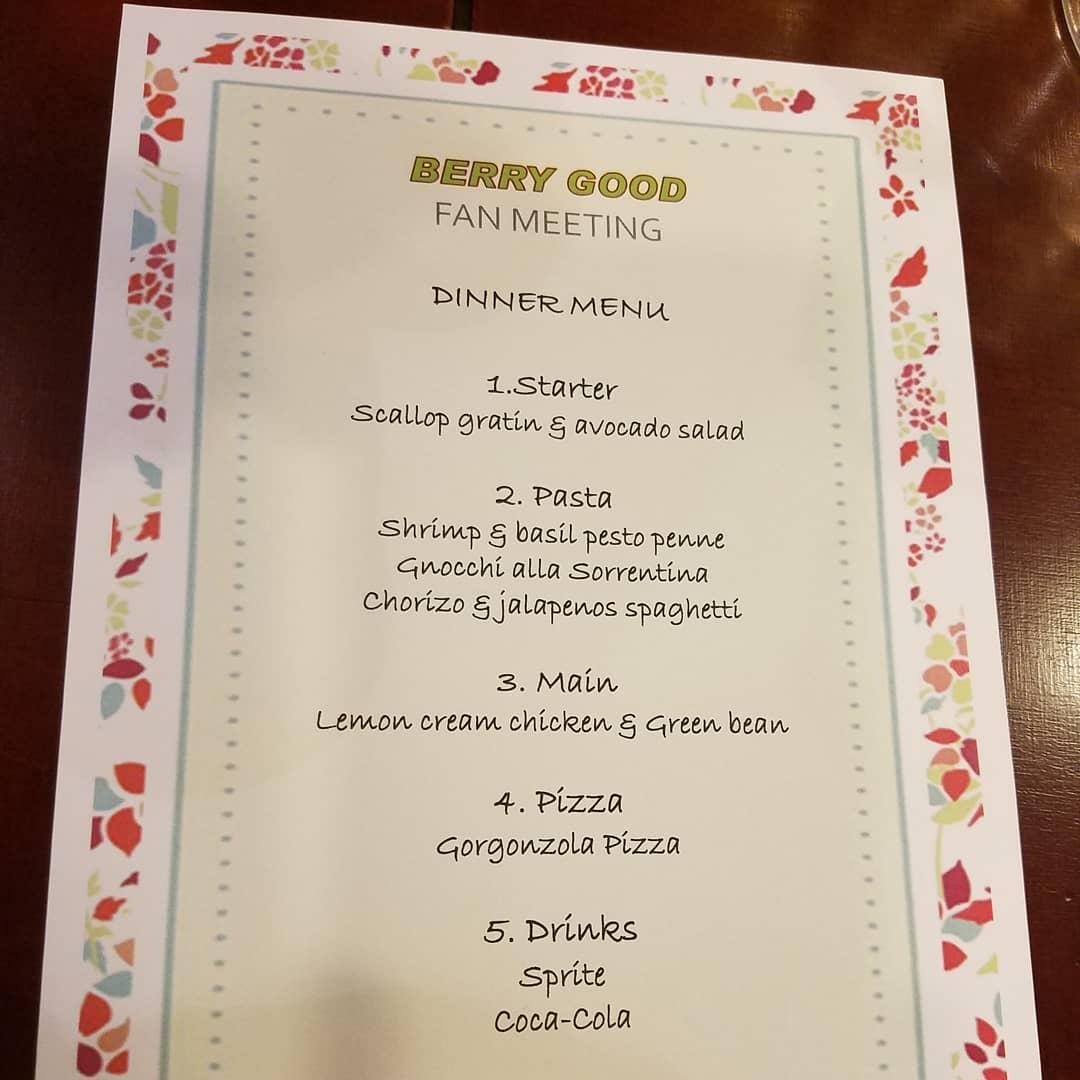 Menu at Cocotte restaurant, Seoul, 149-30 Samseong-dong