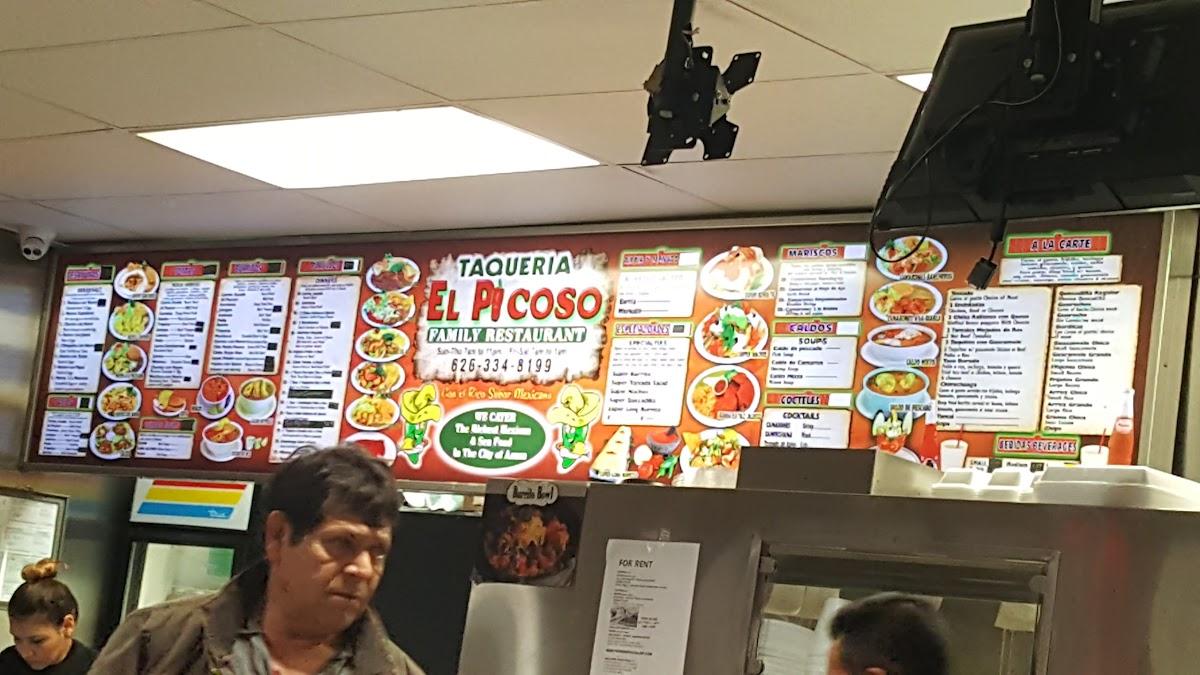 Menu at El Picoso Restaurant, Azusa, 303 S Azusa Ave