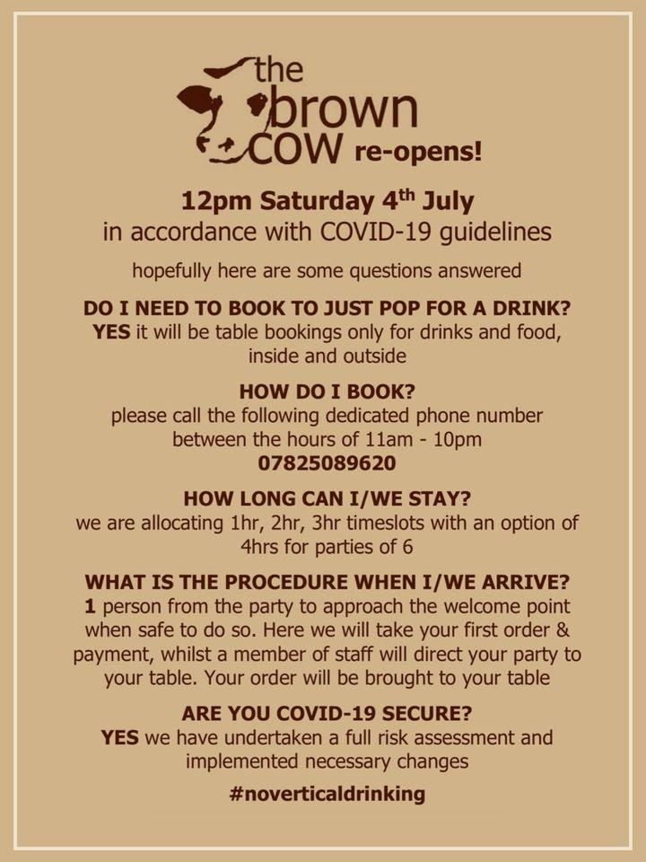 Menu at The Brown Cow pub & bar, Louth