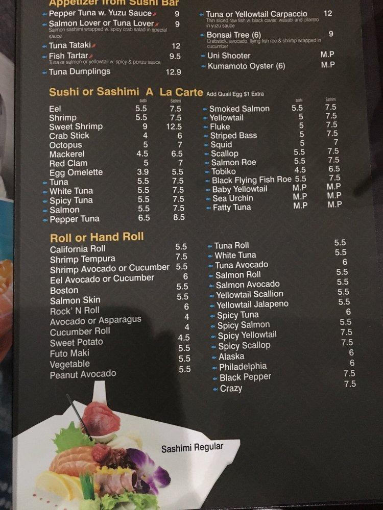 Menu at Windsor Asian Bistro restaurant, Windsor
