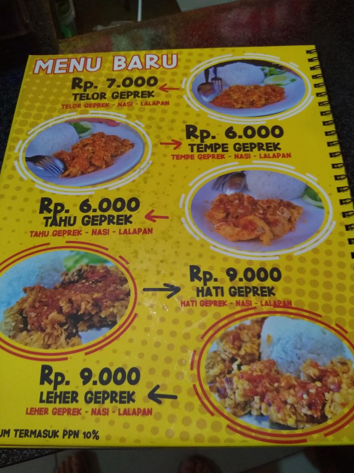 Menu at Kentaki Ndeso Ringroad restaurant, Balikpapan, Jl. Ruhui Rahayu