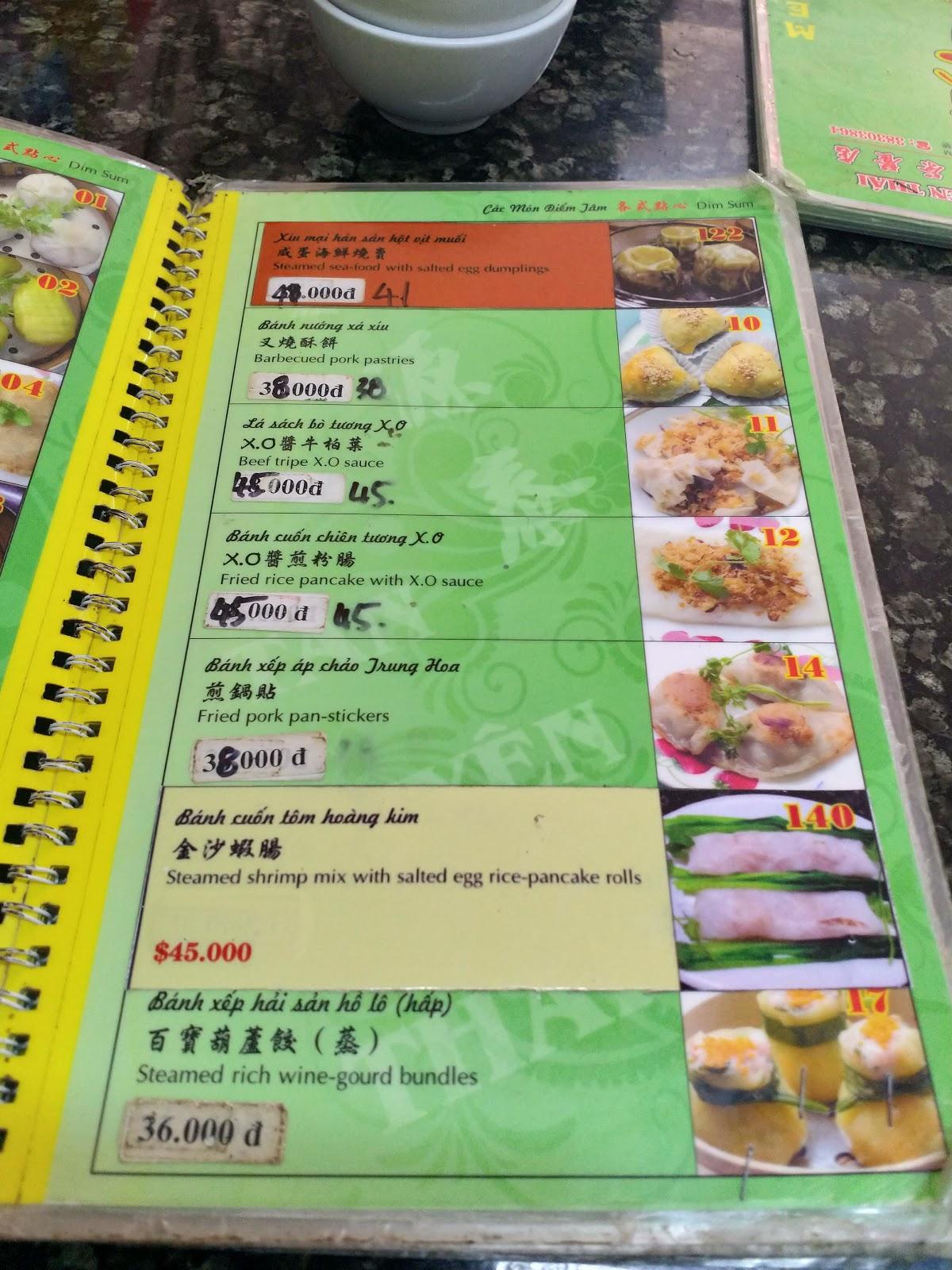 Menu at Sun Tai Yuen Restaurant, Hong Kong