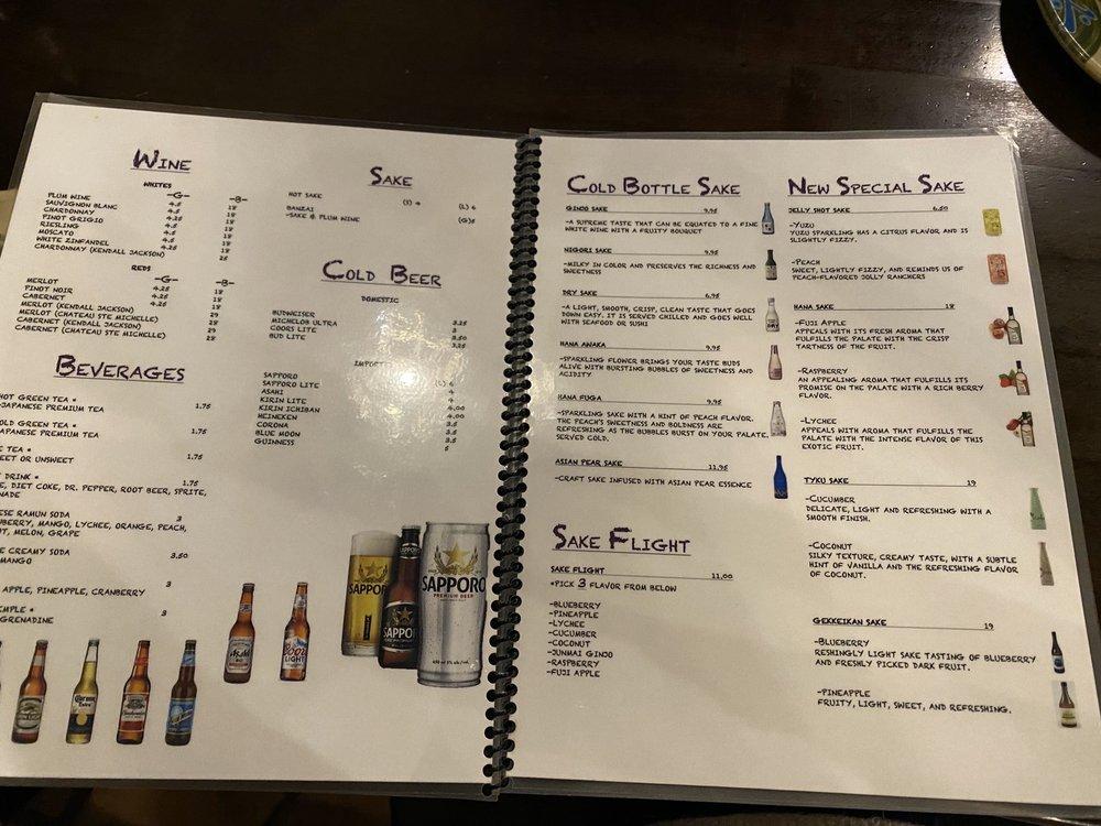 Menu at Volcano Sushi Bar & Hibachi, Oklahoma City, Penn Park Blvd #10