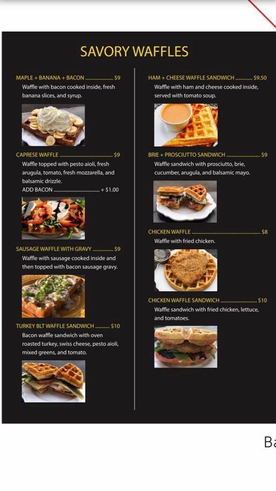Menu at Hello Waffle restaurant, Camas