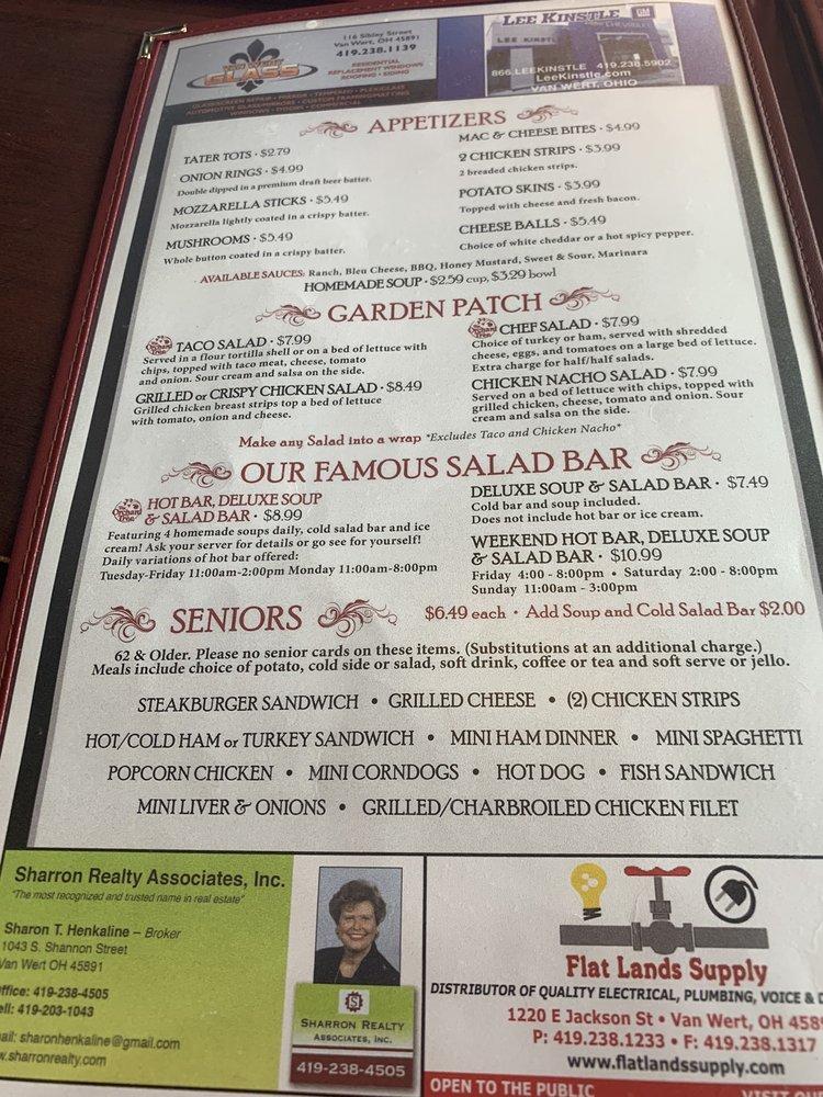 Menu at Orchard Tree desserts, Van Wert