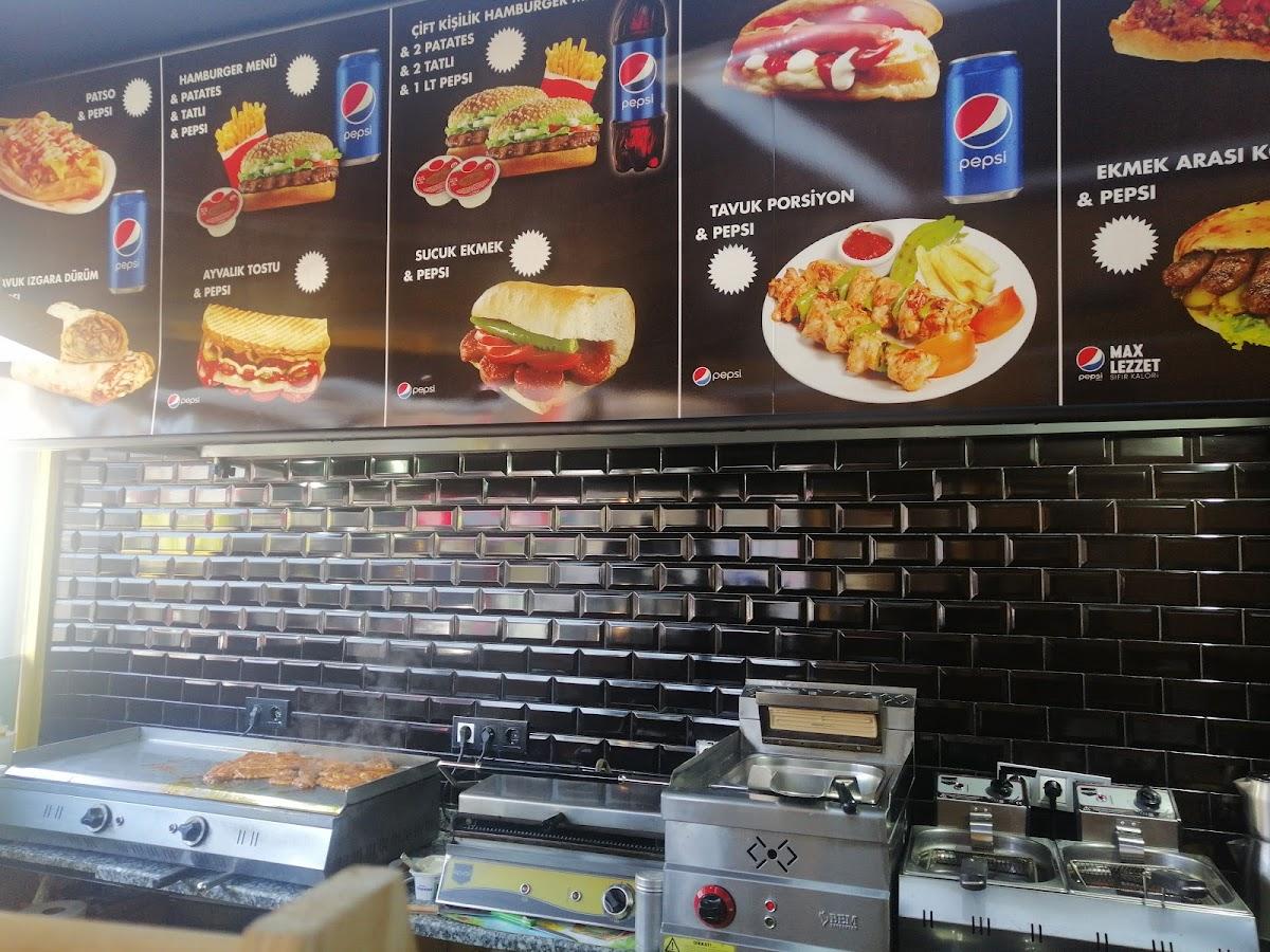 Menu at Burger patso, Turkey