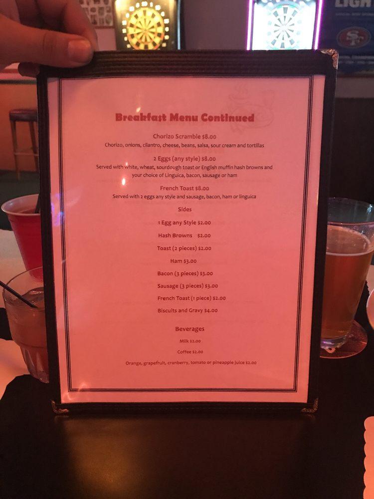 Menu at Redi Room pub & bar, San Jose