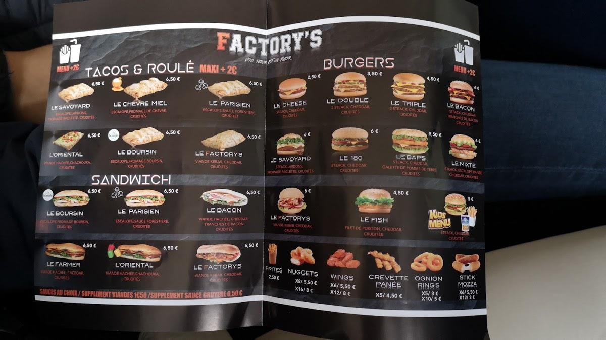 Menu at 191 Burgers restaurant, Bron