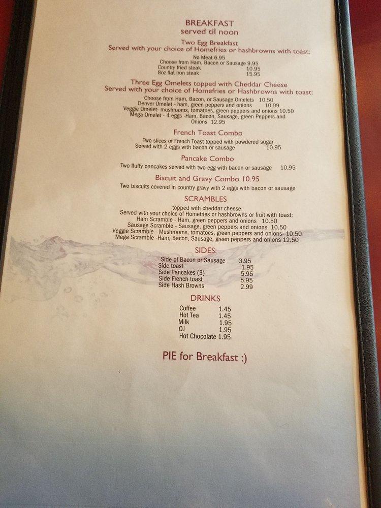 Menu at Mill City Grill restaurant, Mill City