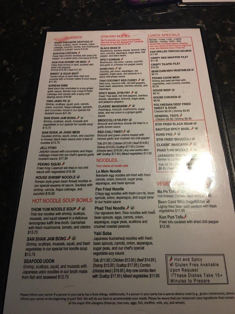 Menu at Red Snapper restaurant, Kansas City, Ward Pkwy