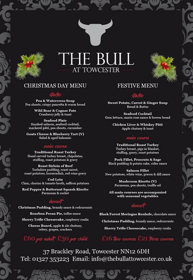 Menu at The Bull Towcester restaurant, Towcester