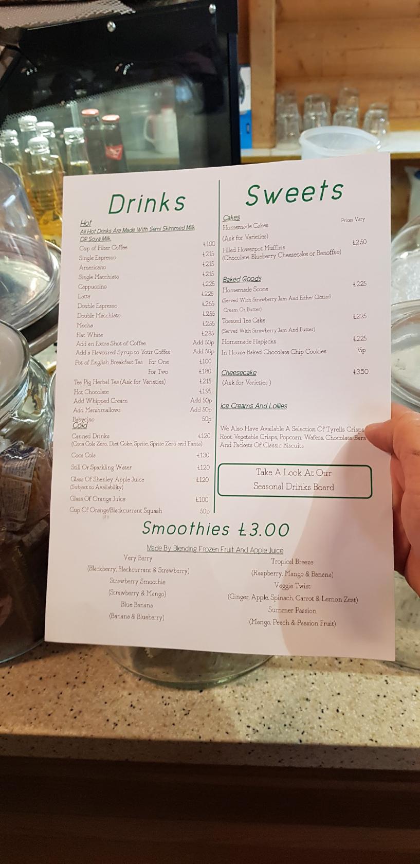 Menu at Cafe In The Orchard, Radlett