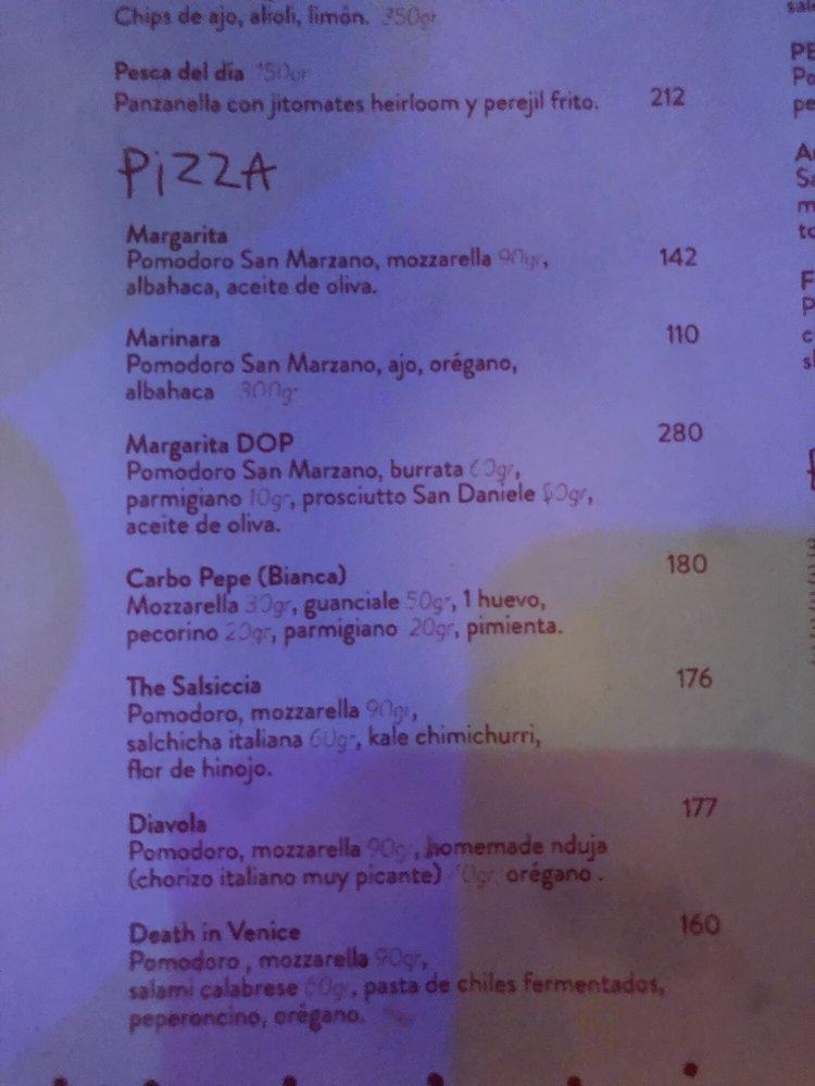 Carta del pub y bar Pizza Felix, Ciudad López Mateos, Álvaro Obregón 64