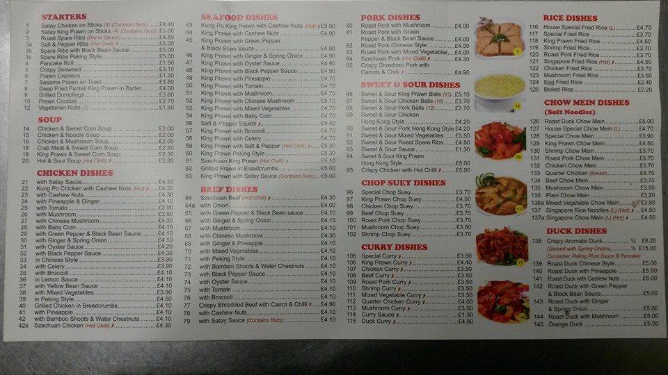 Menu at Windy Hill fast food, Hythe