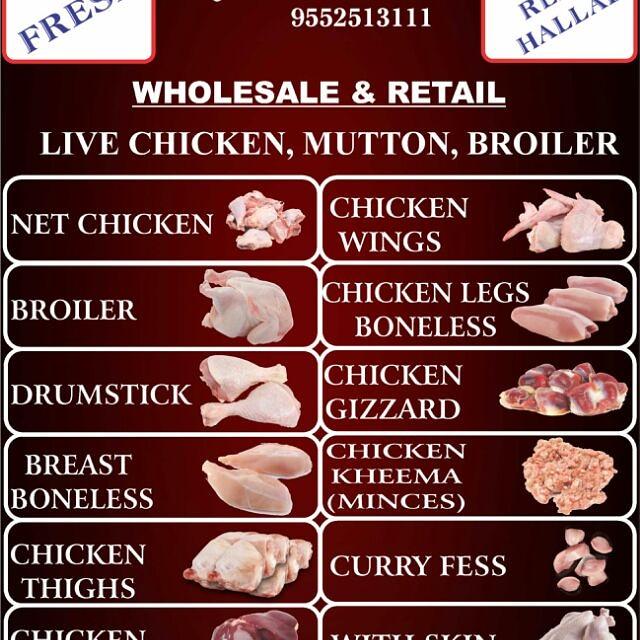 Menu at Chicken shop, Quepem