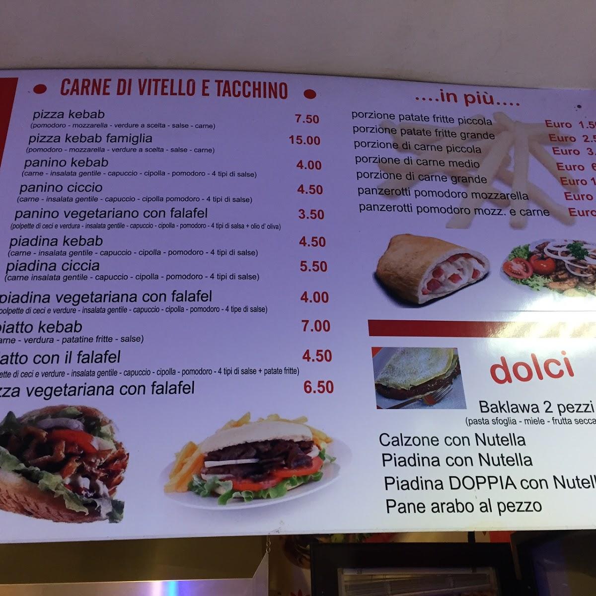 Menu da Pizza Kebab - Bianco Rosso da Ciccio ristorante, Rubano