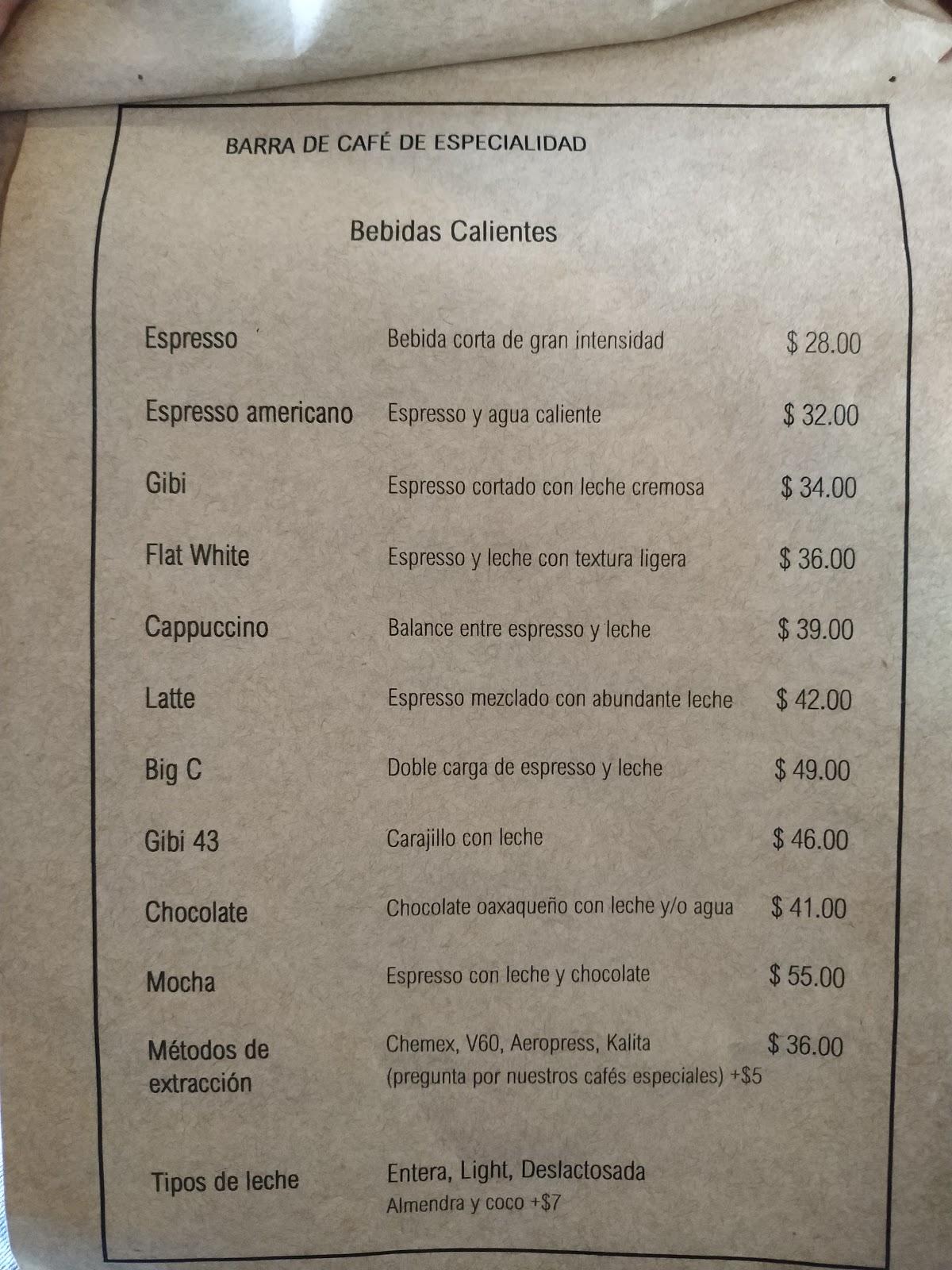Carta de MiMo Café Bueno Del Valle, Ciudad López Mateos, Amores 1403 ...