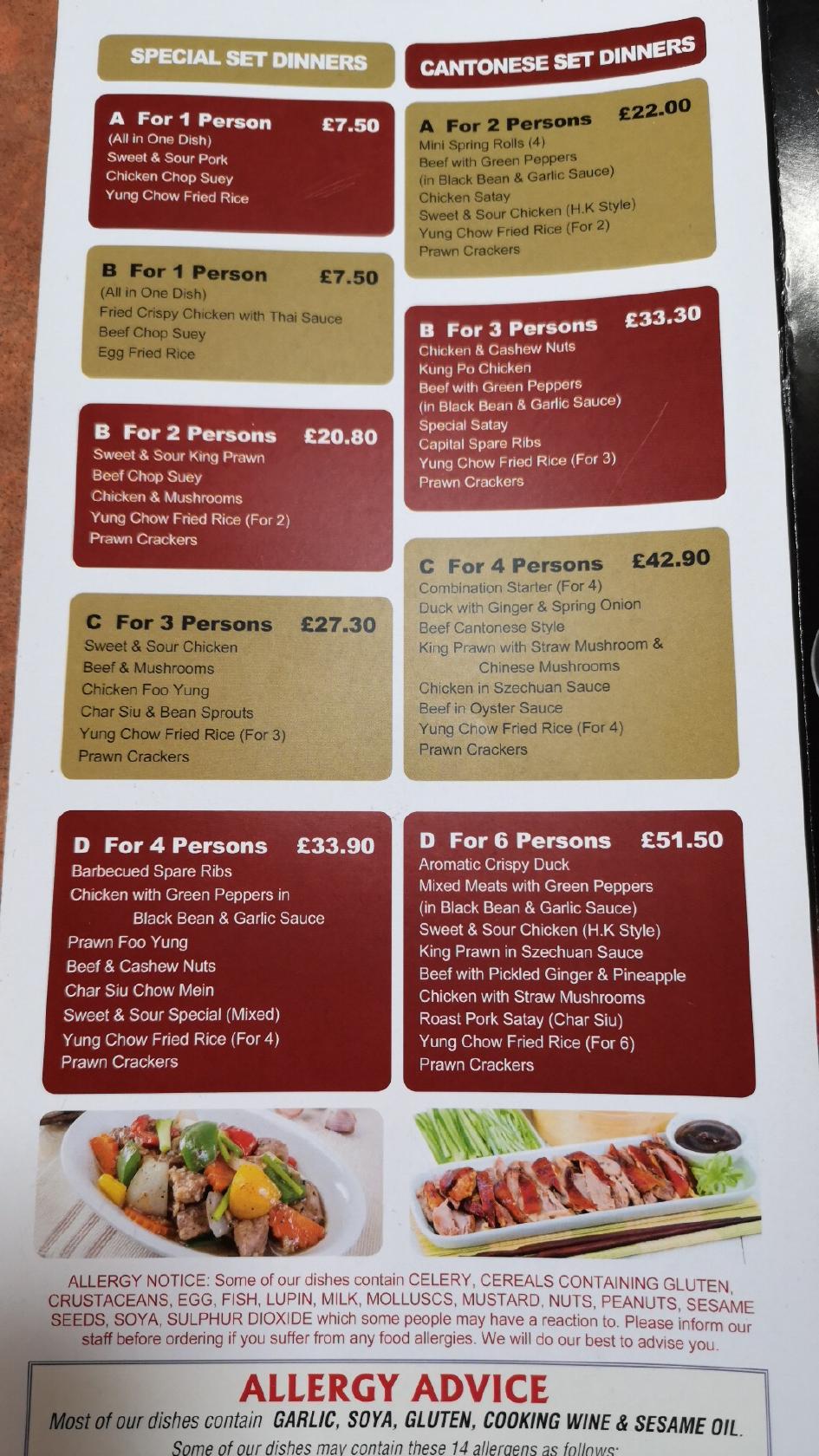 Menu at China Kitchen fast food, Retford
