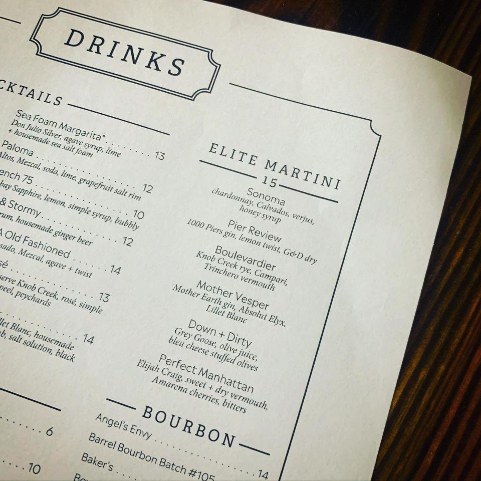 Menu at Cypress Hall restaurant, New Bern