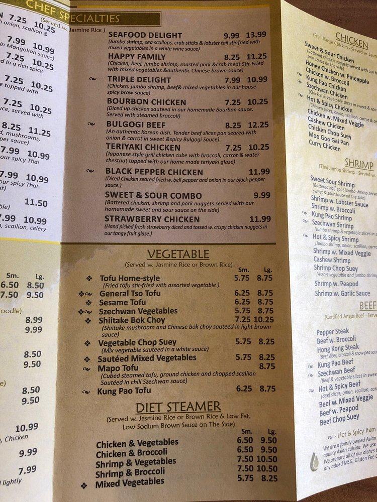 Menu at Little Panda Chinese Restaurant, Elgin