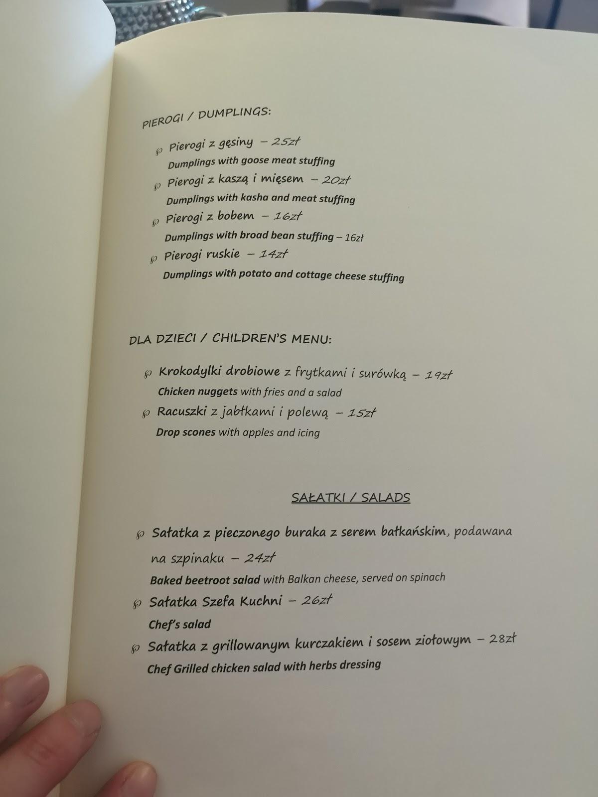 Menu at ART CAFE ROZWADÓW, Stalowa Wola