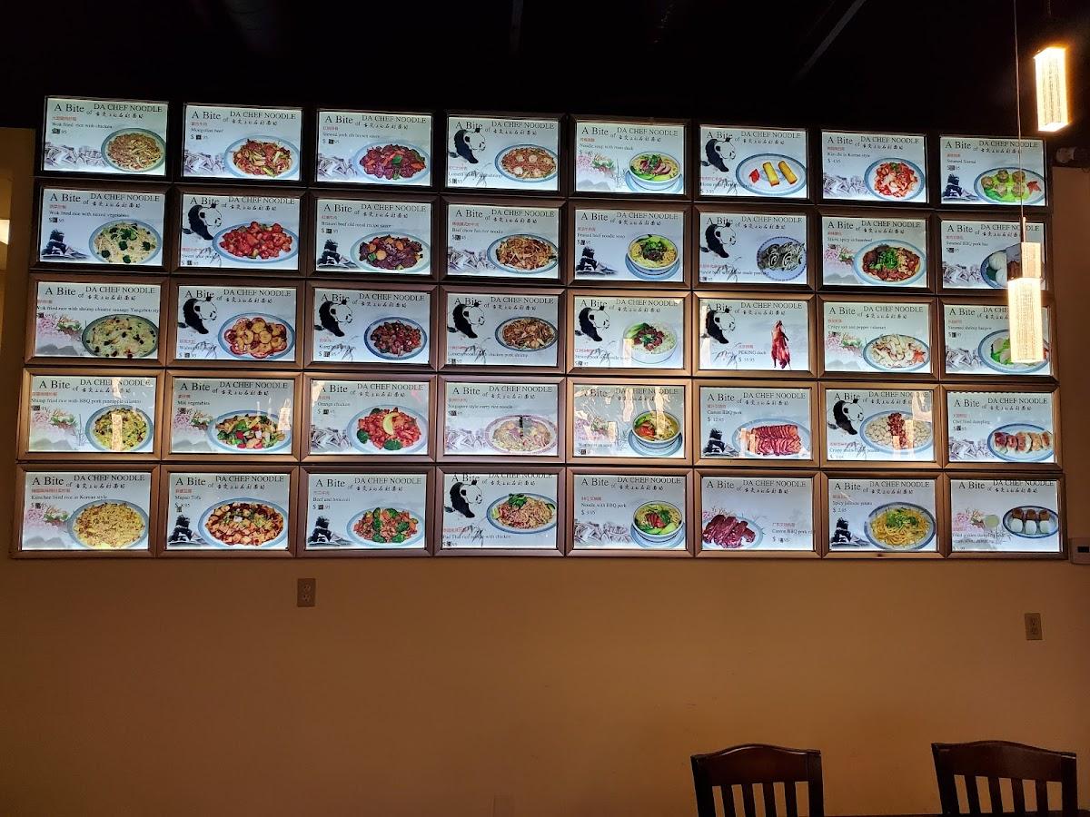Menu at Da Chef Noodle restaurant, Bermuda Dunes
