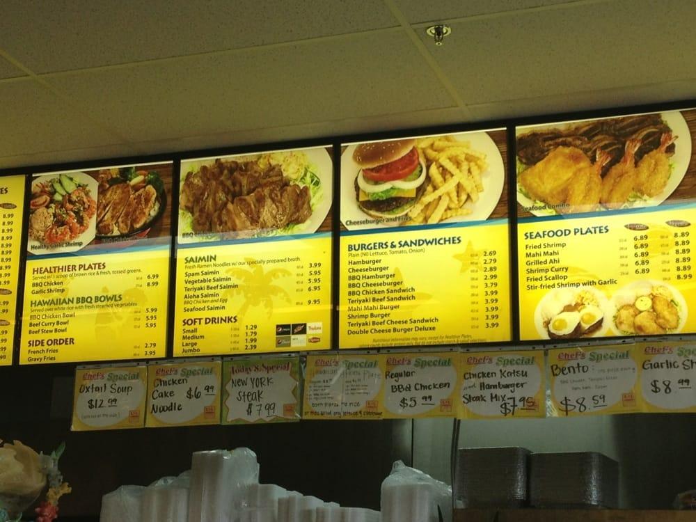 Menu at L&L Hawaiian Barbecue, Mililani, 94-780 Meheula Pkwy