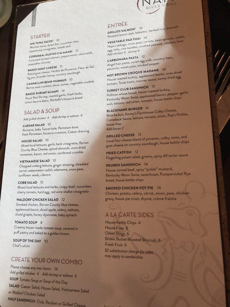 Menu at NAPA pub & bar, Louisville, Herr Ln