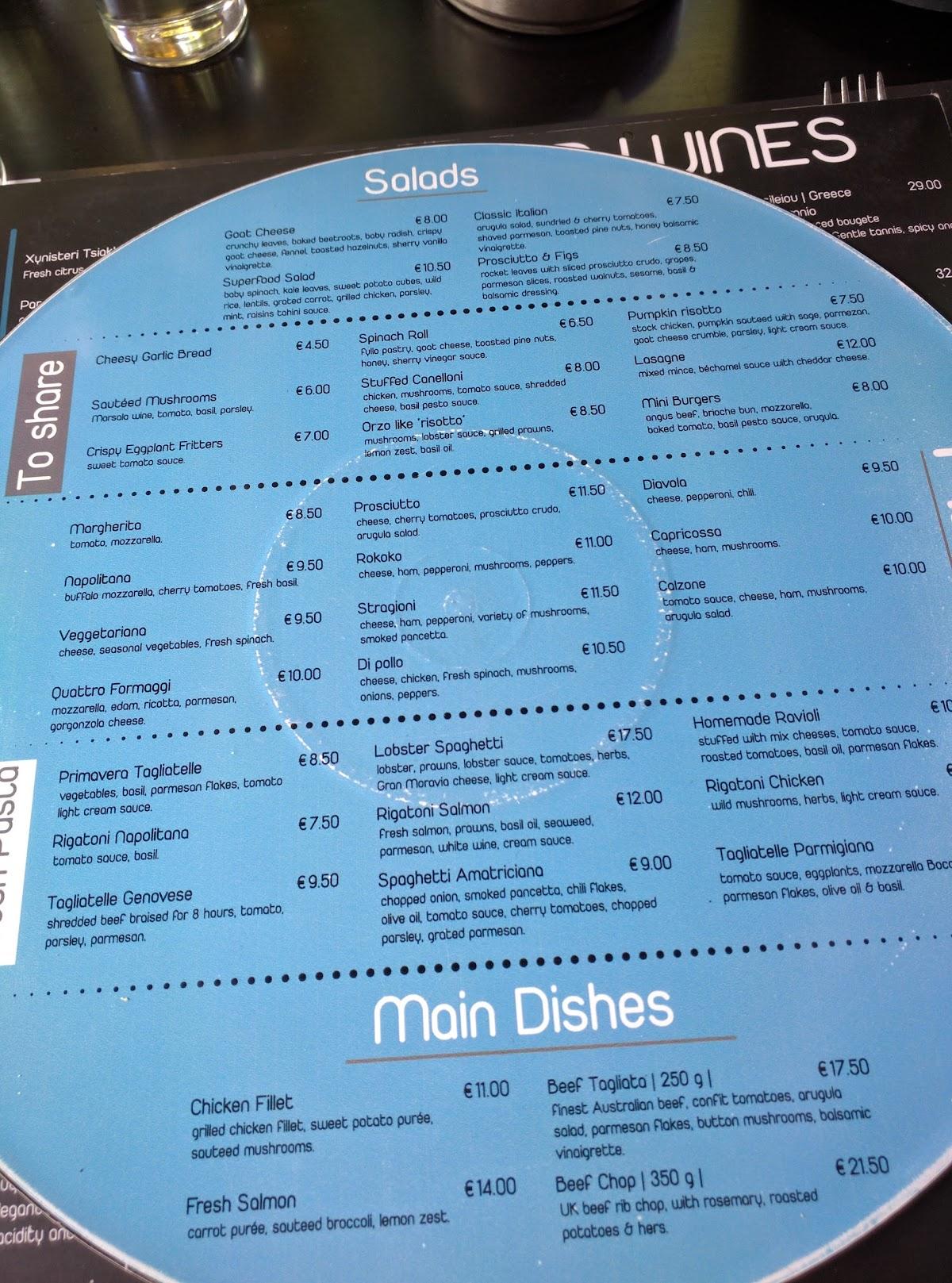 Menu at Rokoko Kitchen&Bar (Nicosia), Nicosia, Christodoulou Sozou 21