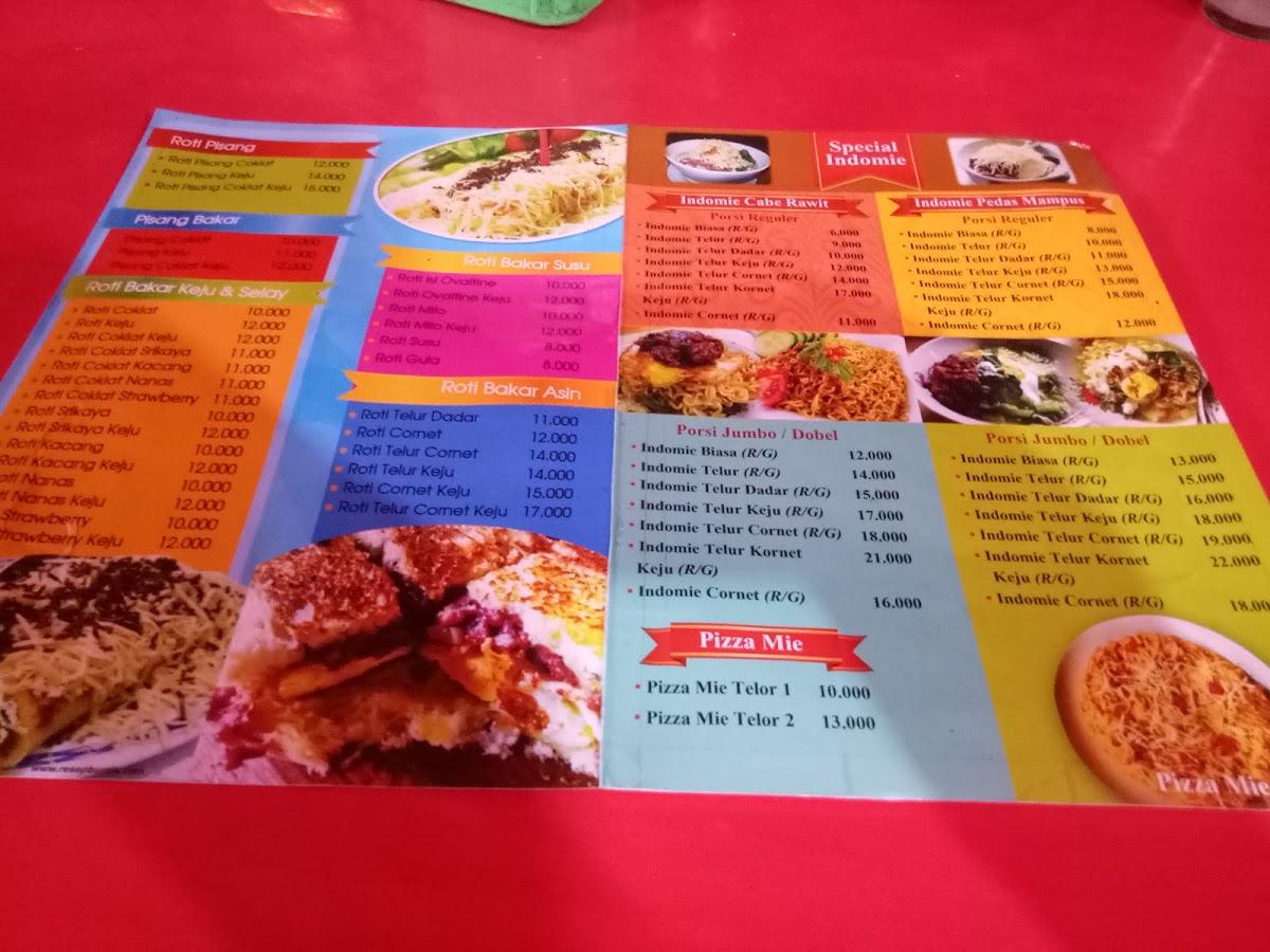 Menu at Roti bakar 4 sekawan restaurant, Tangerang