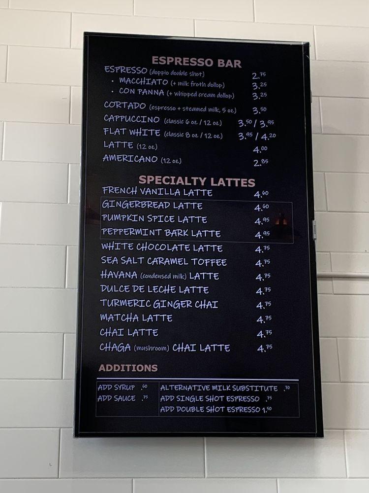 Menu at Dulcédo Coffee cafe, Houston