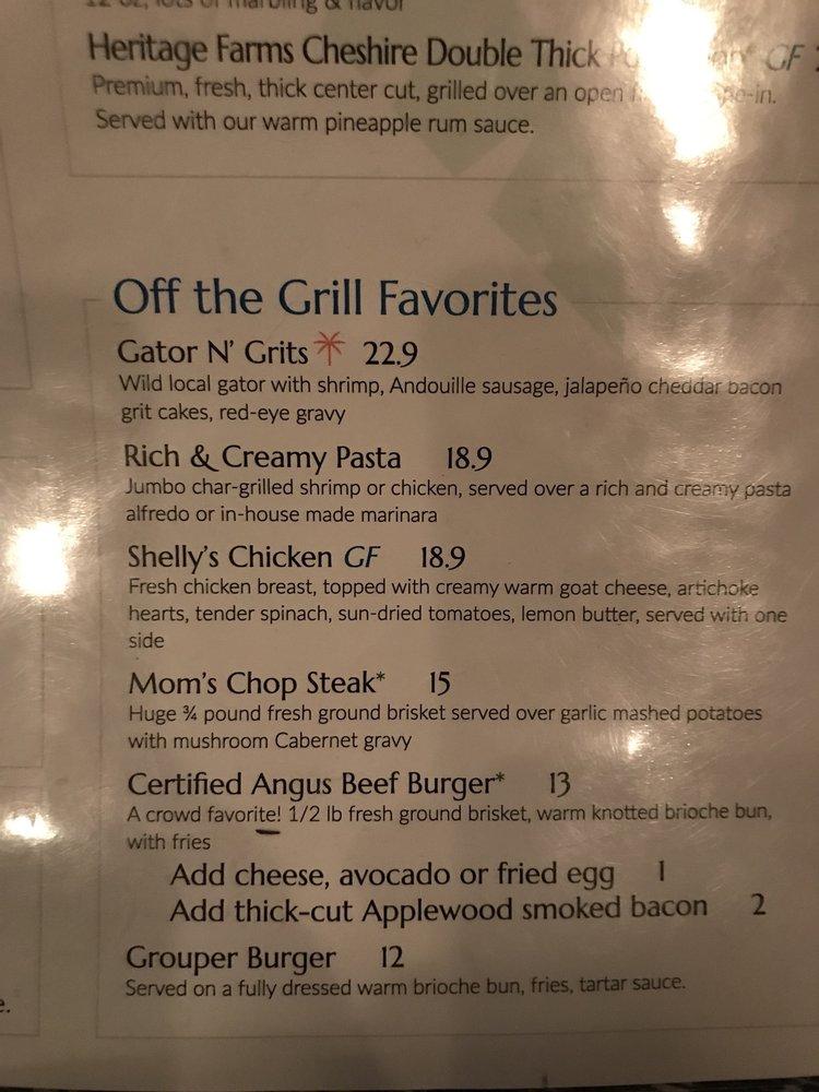 Menu at Florida's Fresh Grill pub & bar, Cocoa Beach