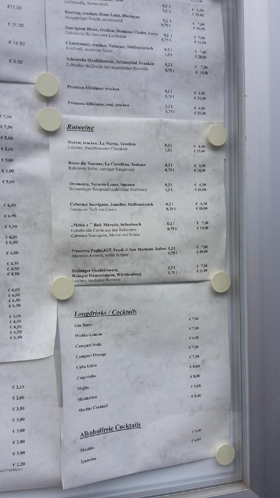 Menu at Felix Gastronomiebetriebe GmbH Dülfer Restaurant, Lübeck