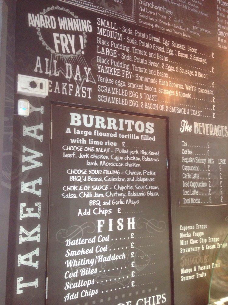 Menu at Bright's Restaurant, Belfast, 23-25 High St